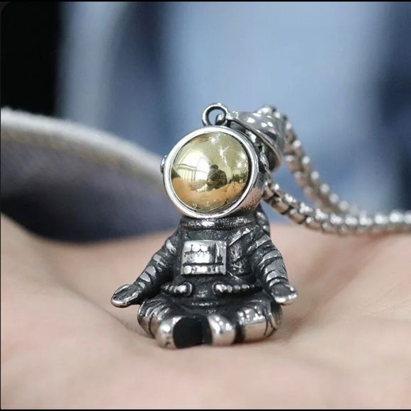 Accessories | Astronaut Spaceman Pendant With Chain | Poshmark